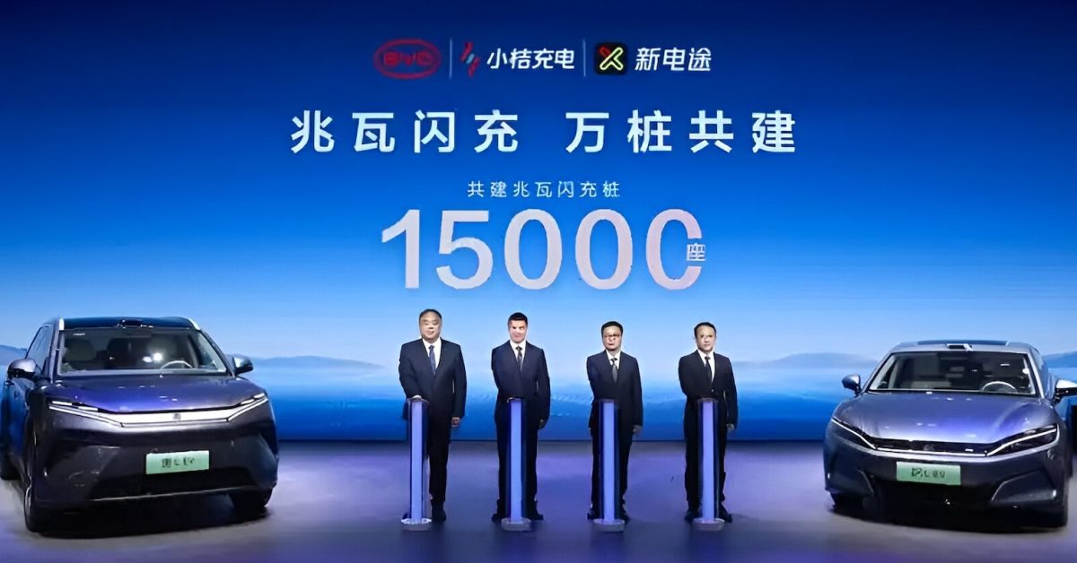 BYD Announces 15,000 Megawatt Charging Stations